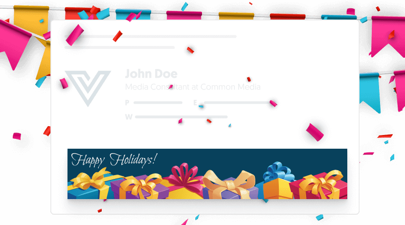 Create a happy holidays email signature - wisetamp